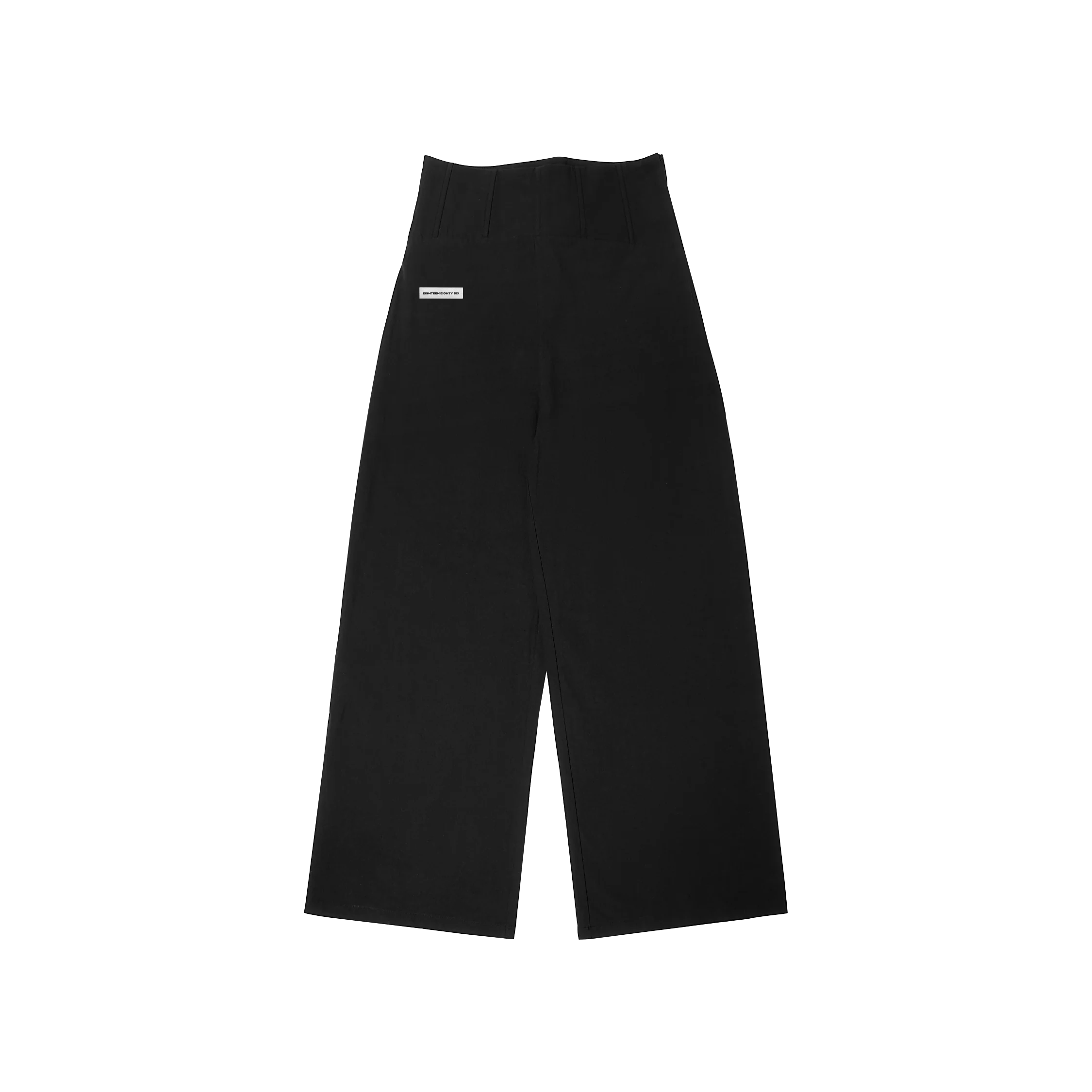 Corset Style Wide Leg Pants Black 1886 Fashion