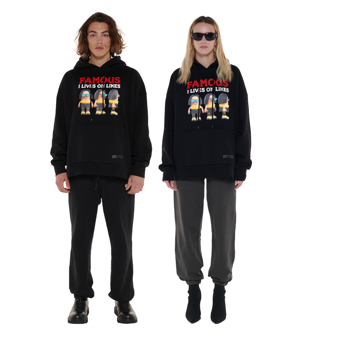 FAMOUS HOODIE-BLACK – 1886 fashion